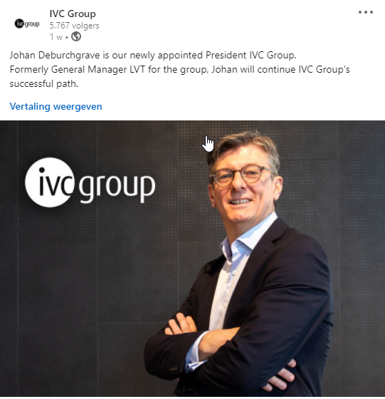 Johan Deburchgrave volgt Jan Vergote op bij IVC - Made in