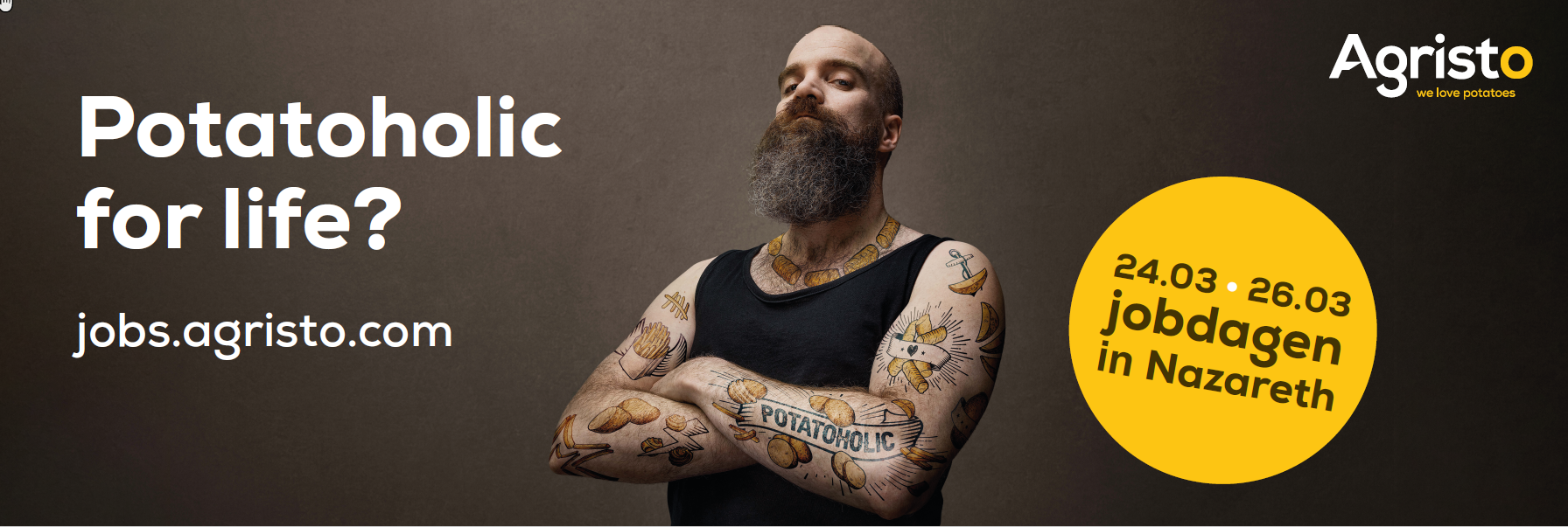 Agristo wil met getatoeëerde biker 100 nieuwe medewerkers aanwerven ...