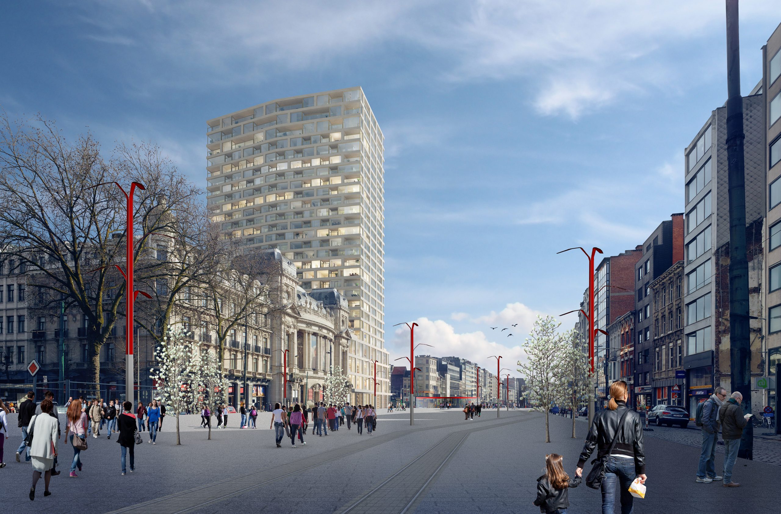 De nieuwe Antwerp Tower out zich - Made in