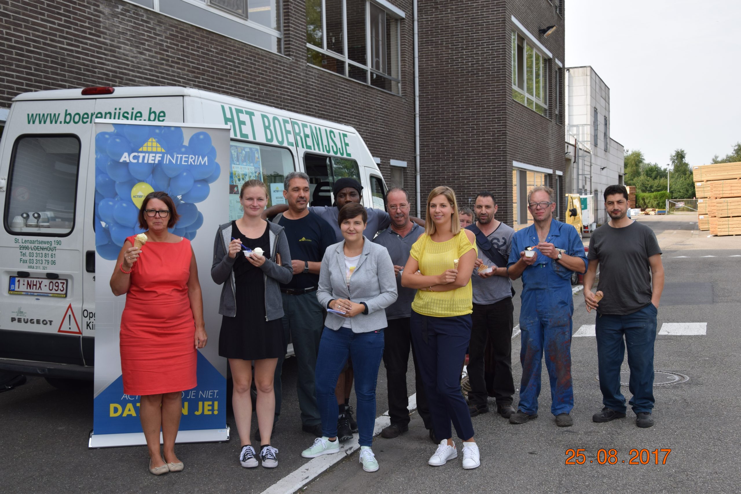 Ijsjes voor goede samenwerking Actief Interim - Pooling Partners - Made in