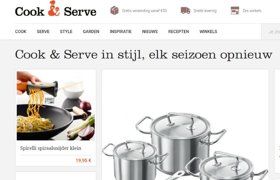 Cook & Serve heeft nu ook webshop - Made in