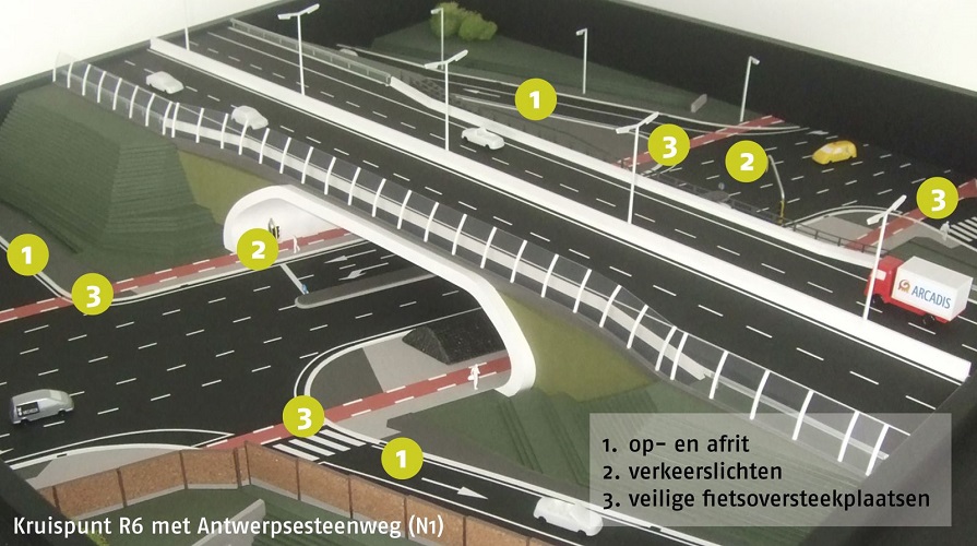 Eind maart starten werken aan kruispunt R6 - Antwerpsesteenweg - Made in