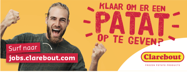 Jan Clarebout (Clarebout Potatoes) geeft een patat op vastgoed - Made in